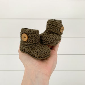 CROCHET PATTERN // Baby Moss Booties // Crochet Baby Booties // 4 Sizes ...