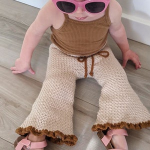 CROCHET PATTERN // Baby Flare Pants // Crochet Baby Pants // Sizes 0-18 ...