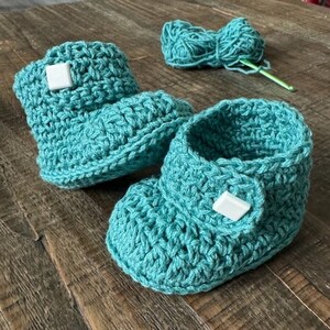 CROCHET PATTERN // Baby Moss Booties // Crochet Baby Booties // 4 Sizes ...