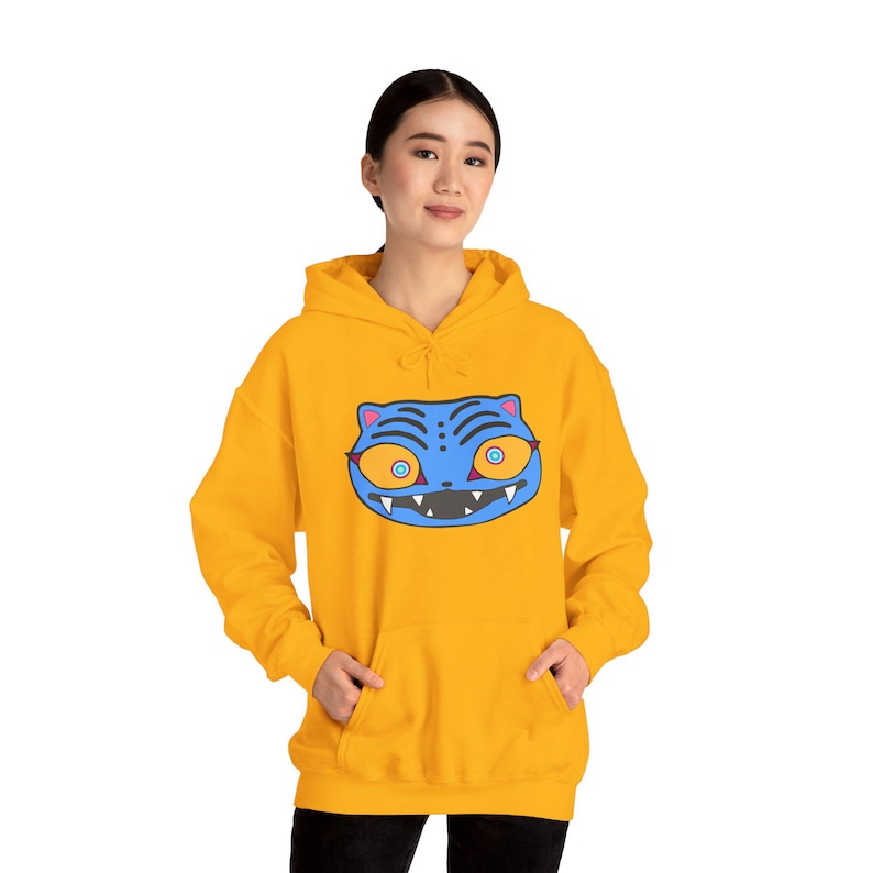 K-pop Demon Hunters Derpy Yellow Hoodie, Cute Derpy the Tiger Graphic ...