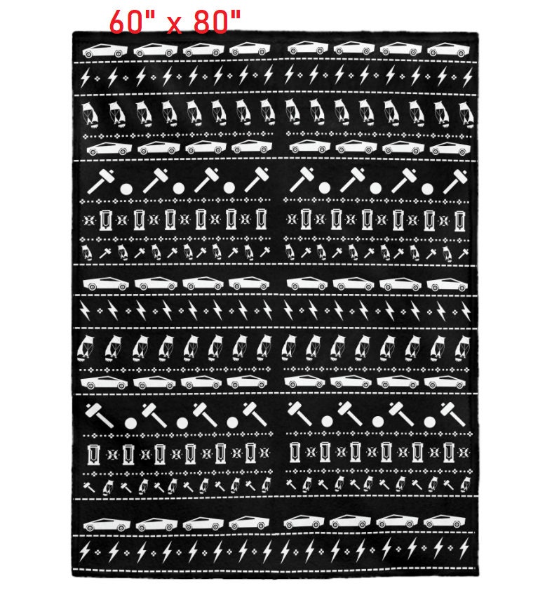 Tesla Cybertruck Designer Velveteen Blanket, Cybertruck Owl, Gift for ...