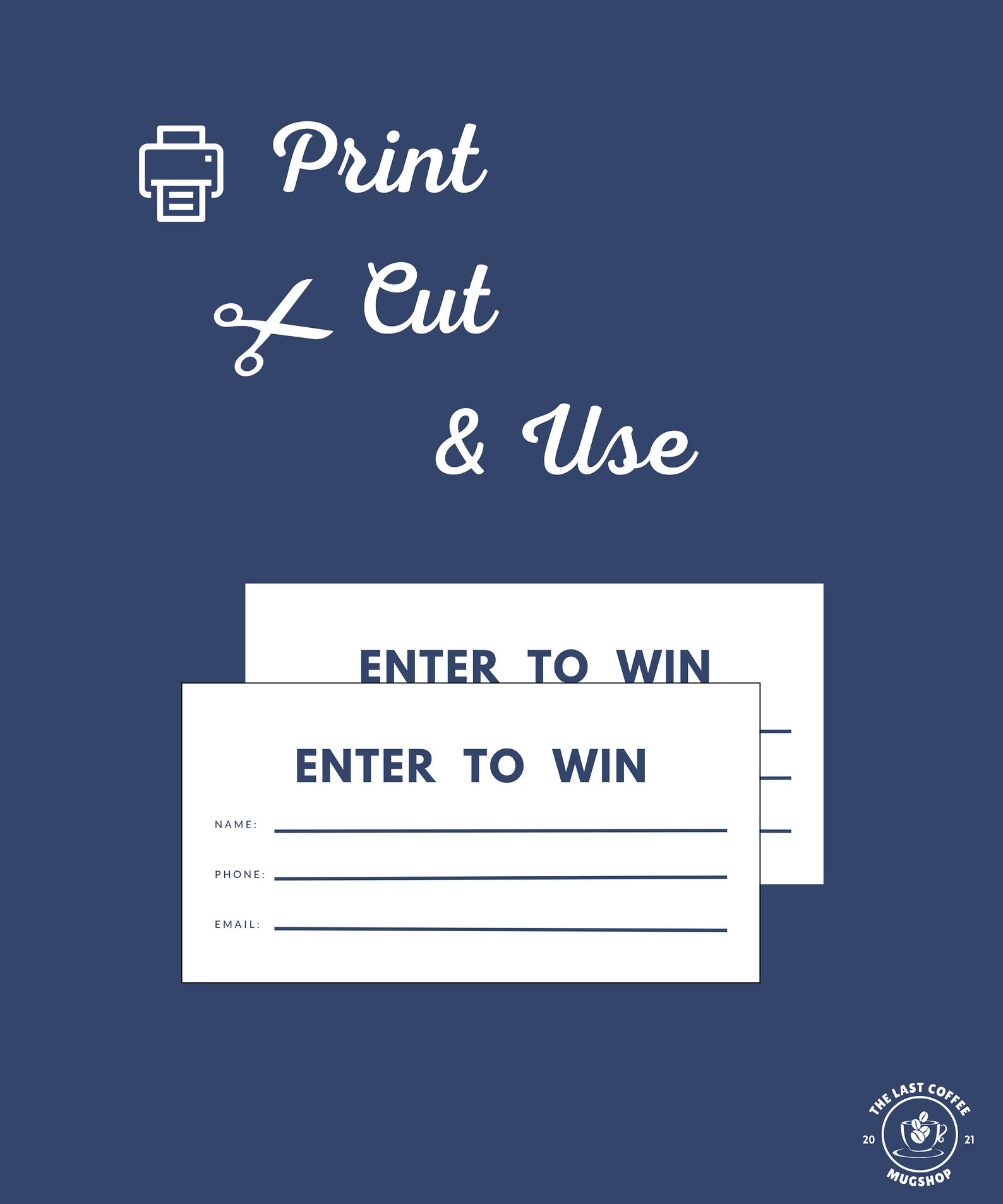 Printable Raffle Tickets, Enter to Win Printable Ticket, DIY Raffle ...