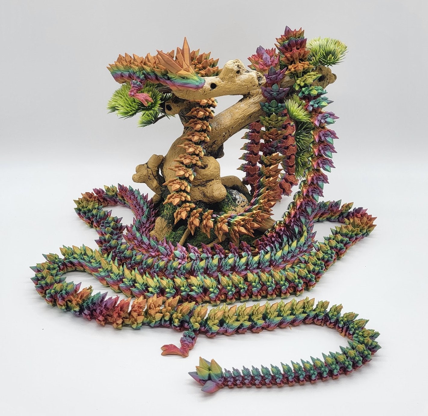 Giant 9 Foot Long Rainbow Crystal Dragon 3D Printed - Etsy