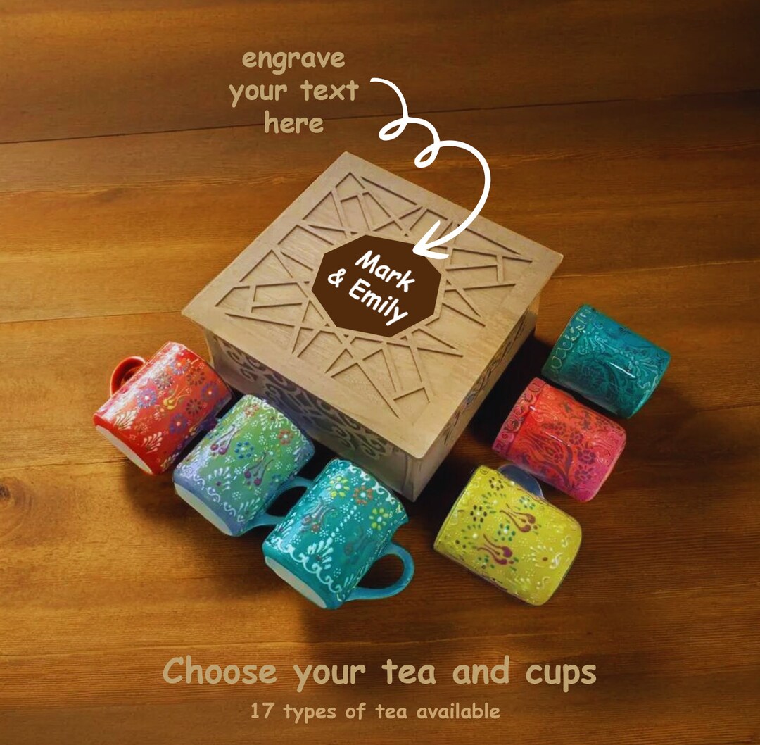 Customizable Artisan Tea Collection Box - Tea Gift Box - Etsy