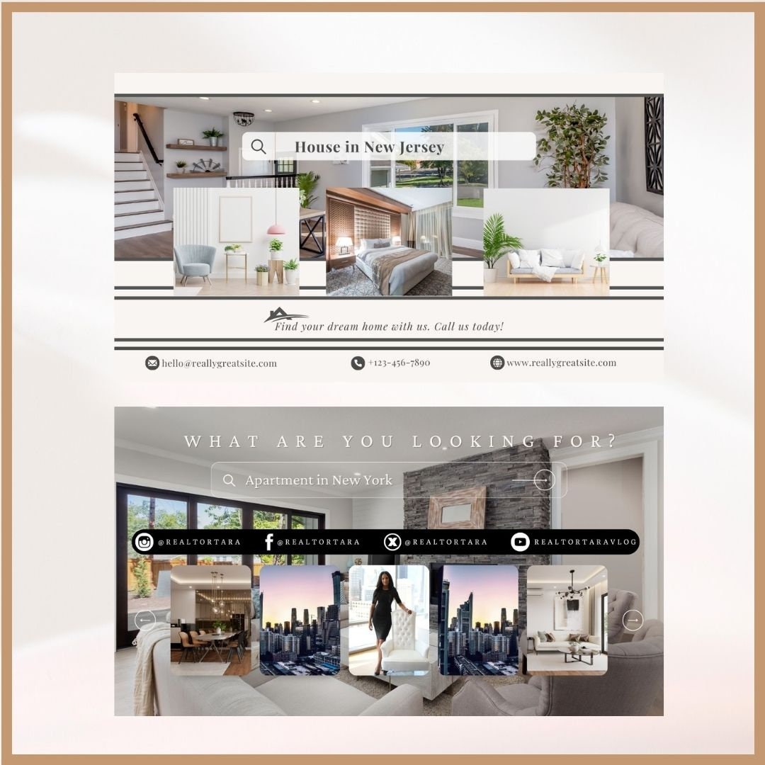 Modern Real Estate Facebook Cover Templates: Realtor Branding (digital ...