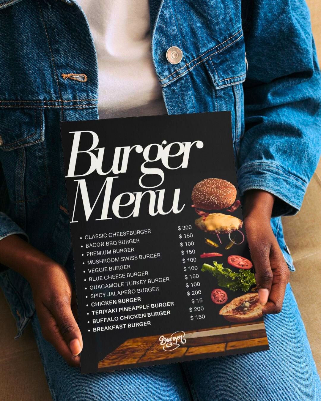 Burger Menu Template Bundle Burger Flyer Editable Menu Template Price ...