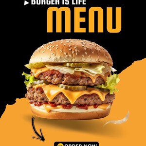 Burger Menu Template Bundle Burger Flyer Editable Menu Template Price ...