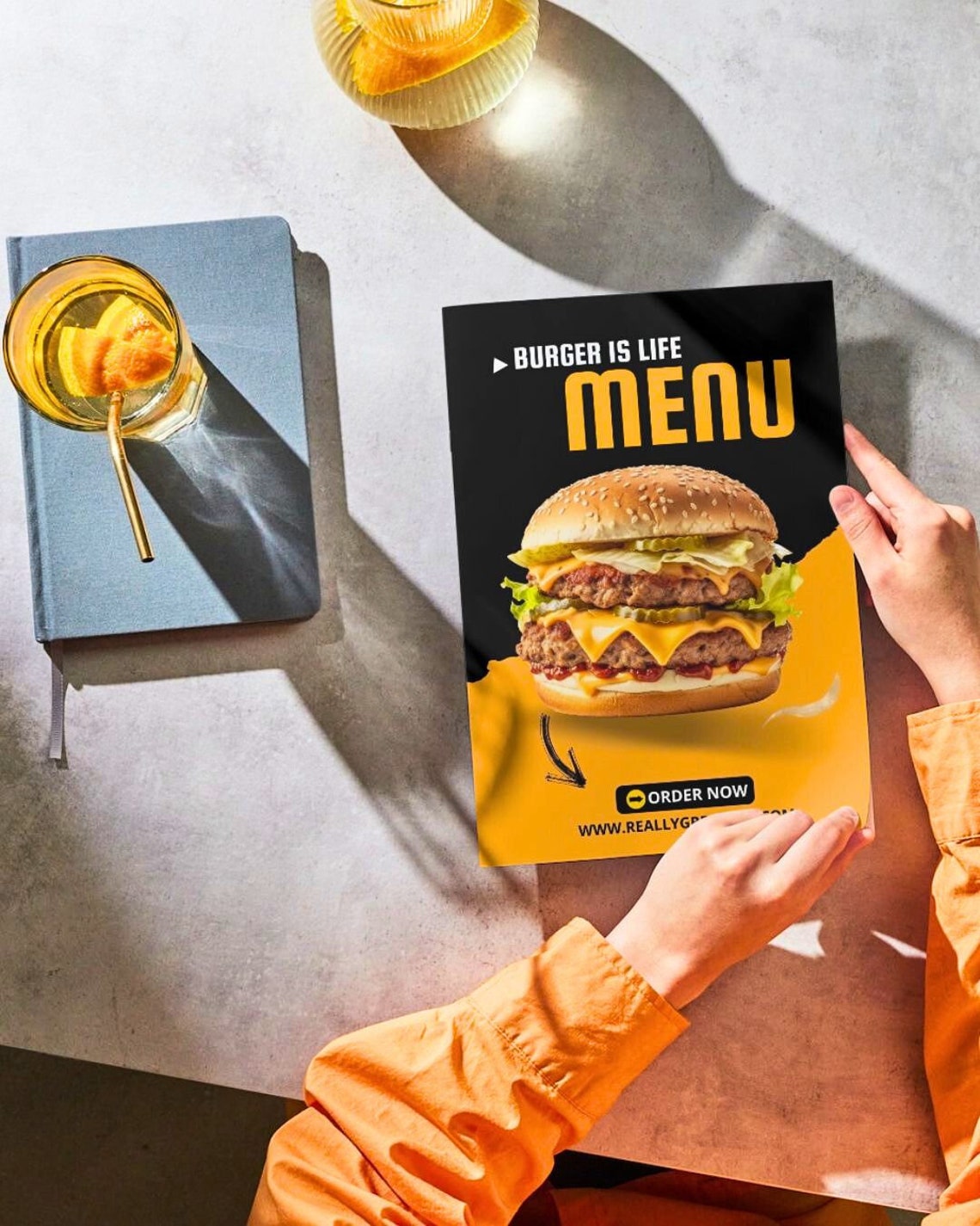 Burger Menu Template Bundle Burger Flyer Editable Menu Template Price ...