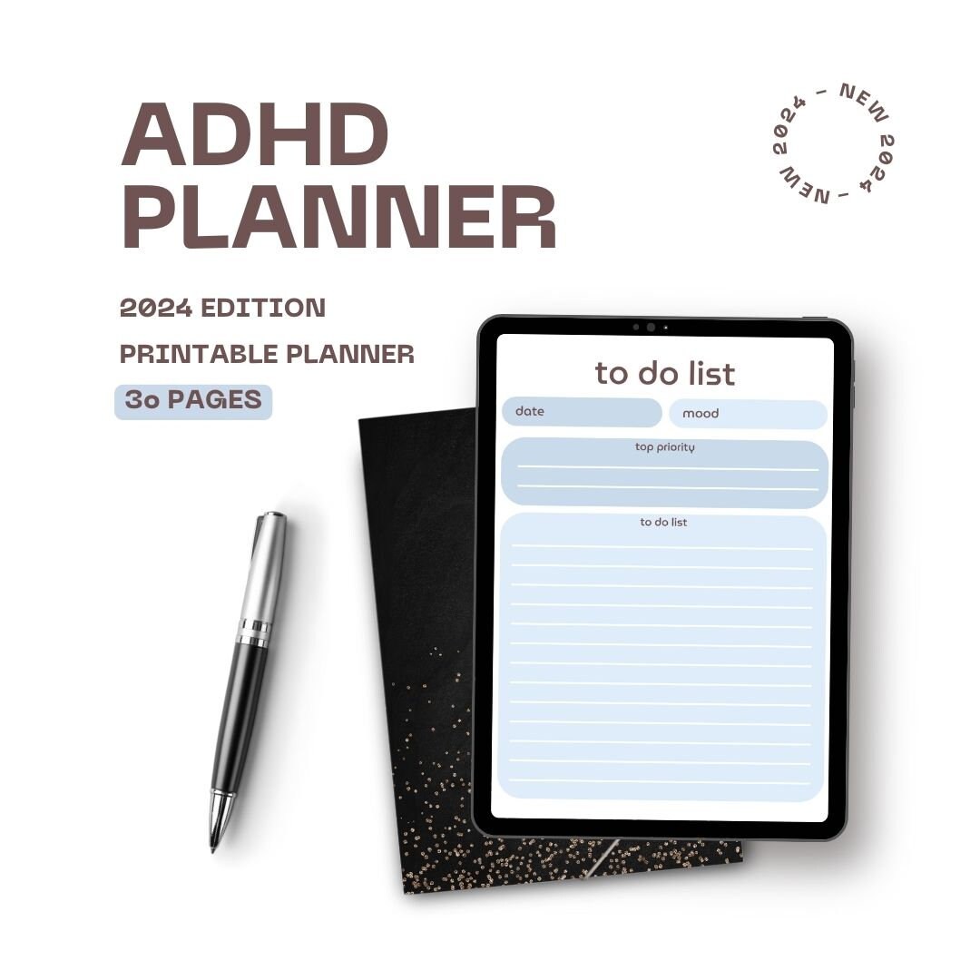 Mens ADHD Planner, Adhd Printable Planner, Planner for Adhd, Adhd Canva ...
