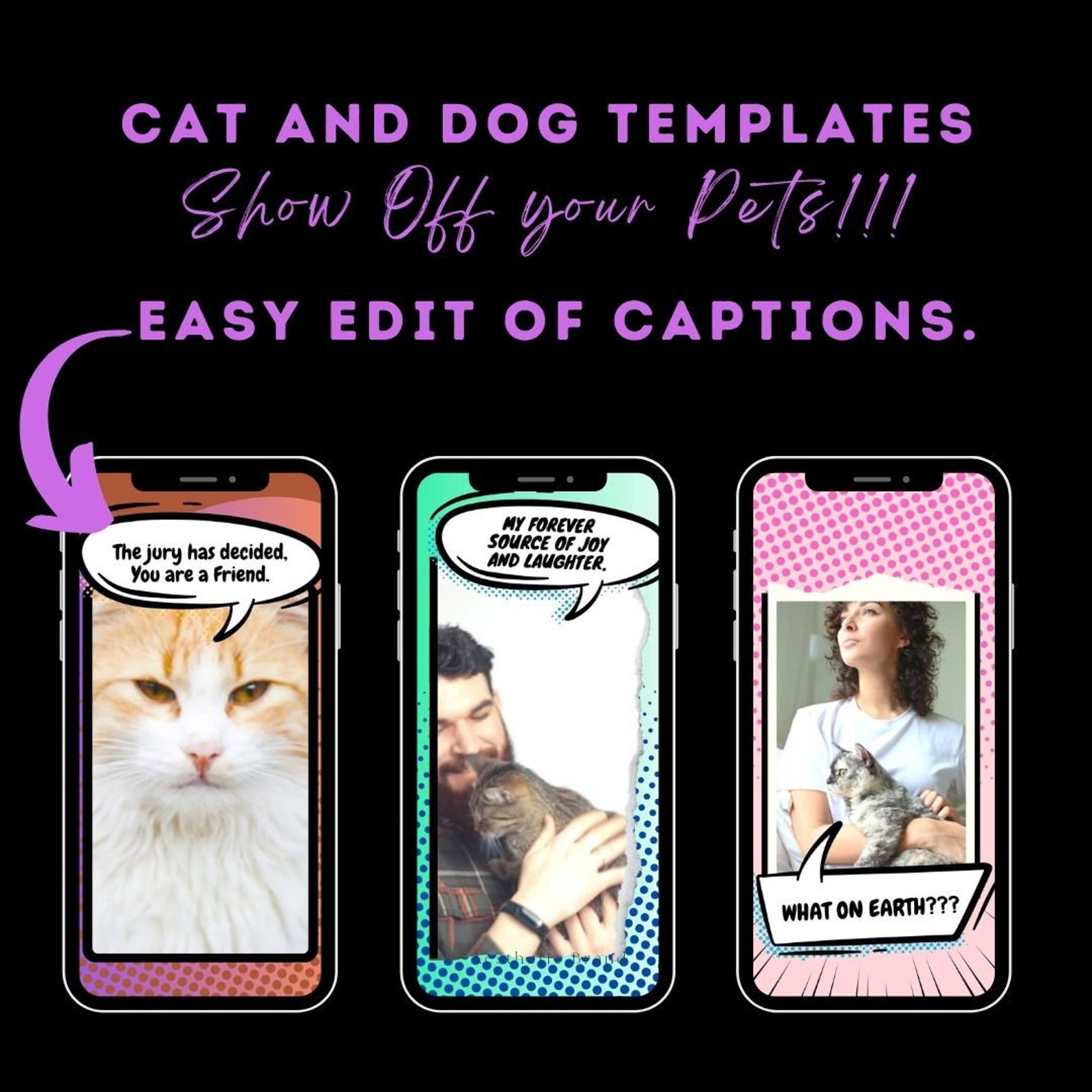 25 Pet Meme Pinterest Templates: Comic Style Pins (digital Download) - Etsy