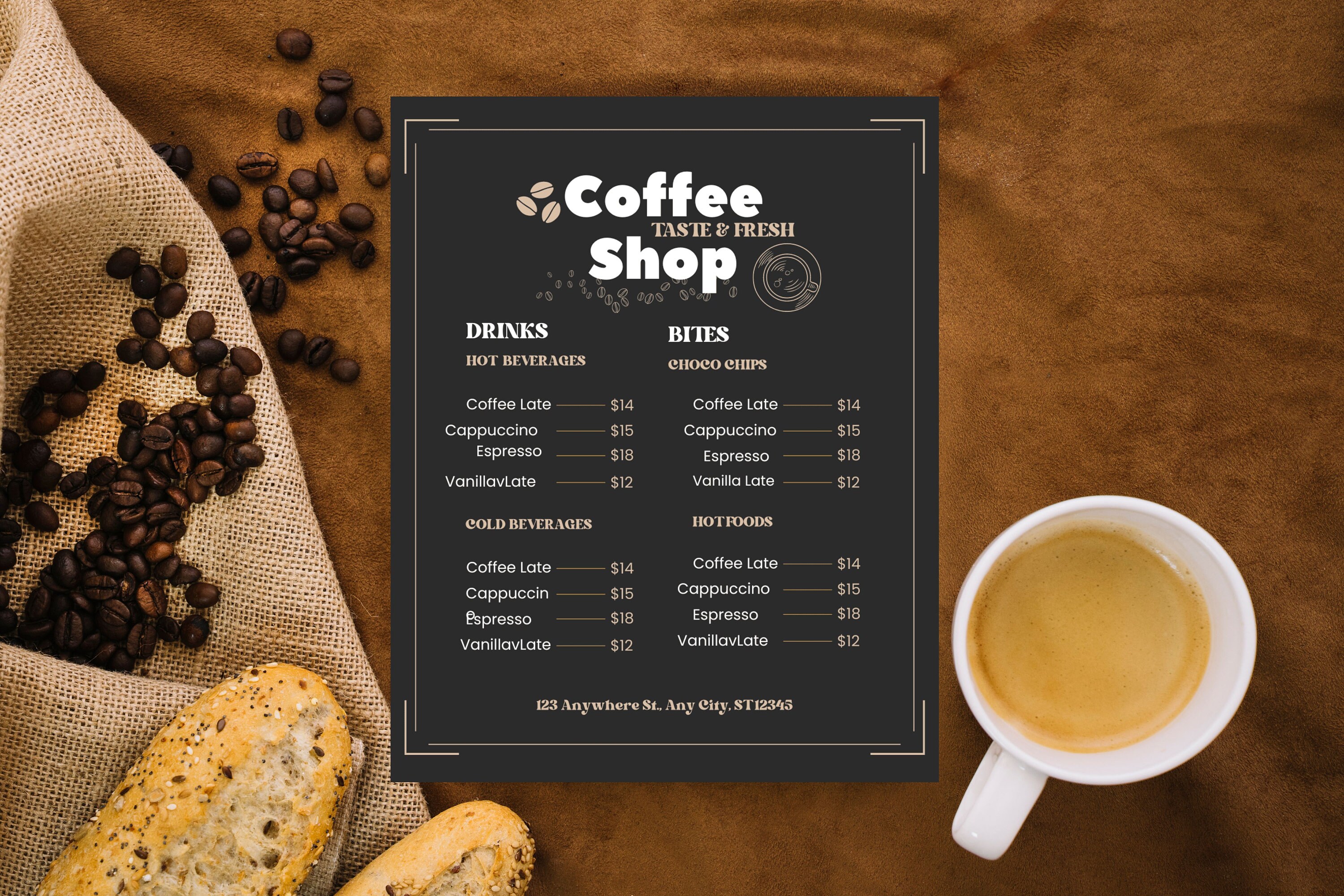 3 in 1 Printable Coffee Shop Menu Template, Coffee Menu, Catereria Menu ...