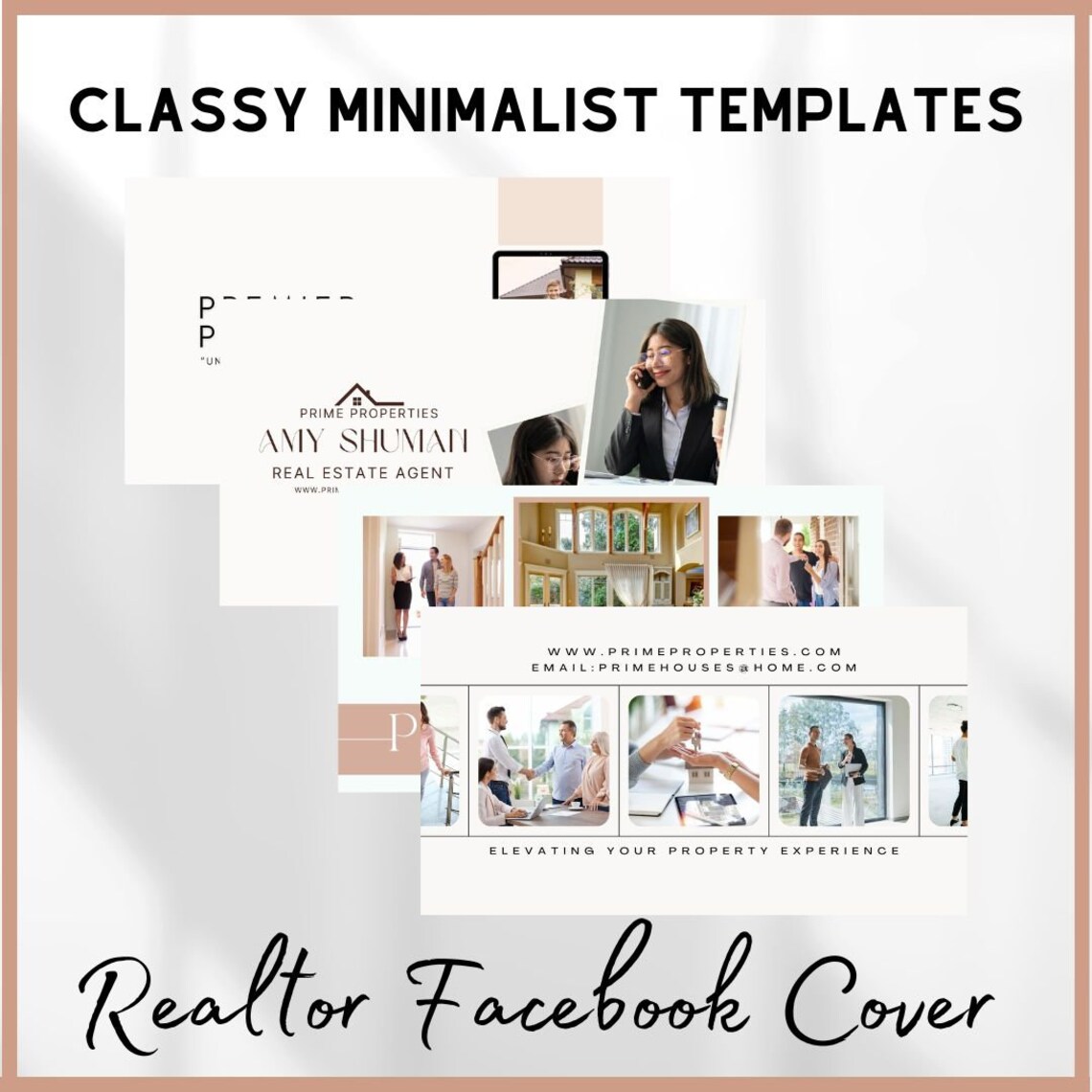 Real Estate Facebook Cover, Minimalist Facebook Cover, Realtor Facebook ...