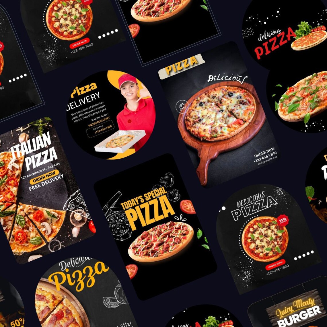 Pizza Restaurant Templates, Pizza Restaurant Menu, Pizza Templates ...