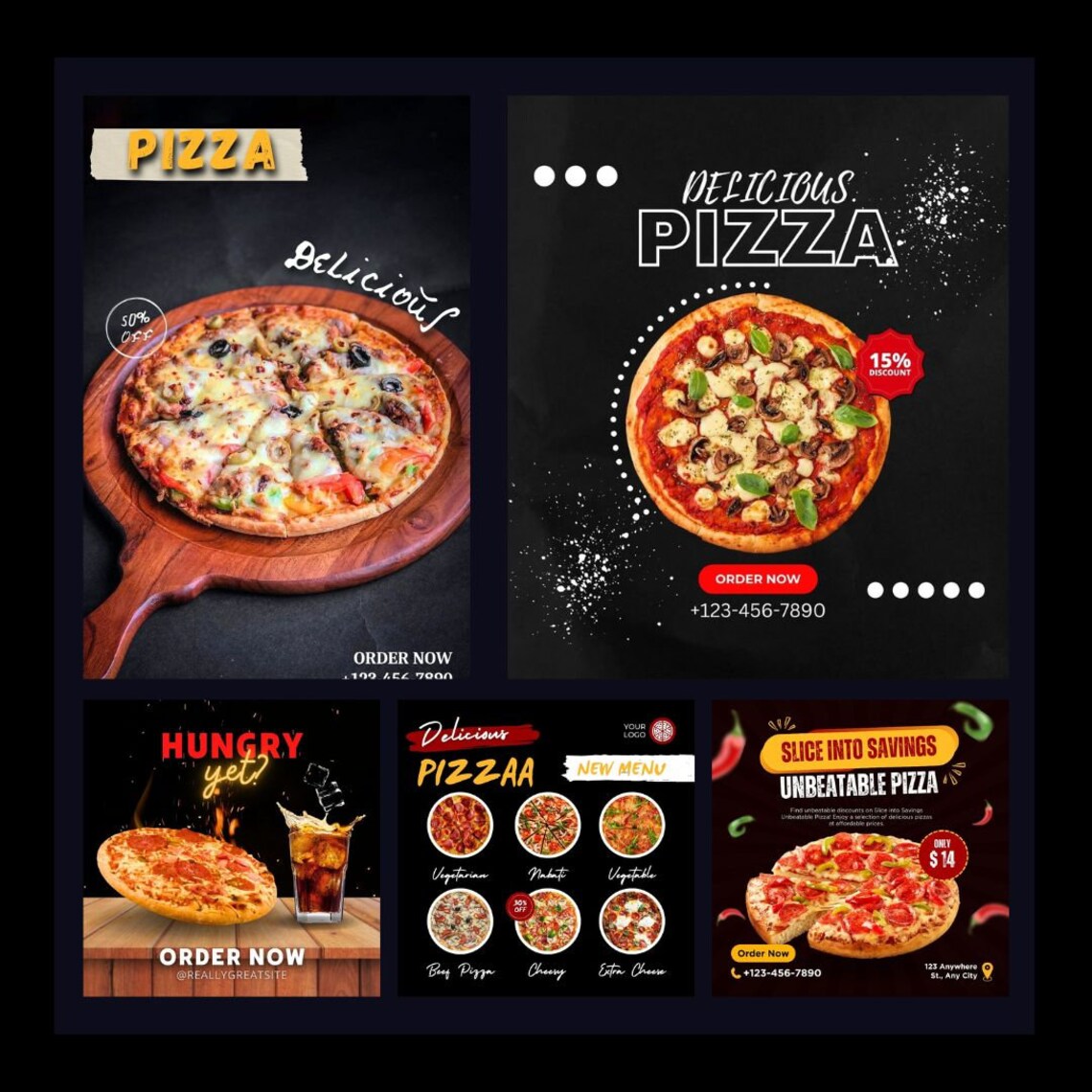 Pizza Restaurant Templates, Pizza Restaurant Menu, Pizza Templates ...