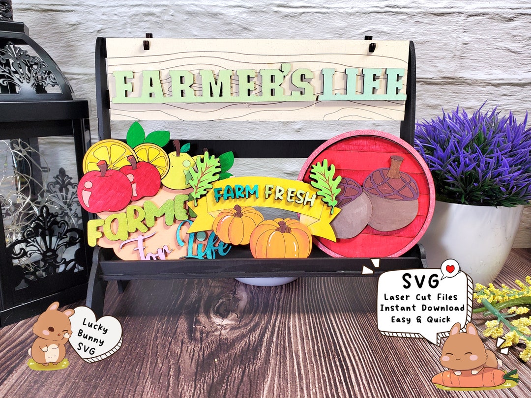 Farmer's Life Farm SVG Glowforge Laser Cnc Cut Decor Digital Files ...