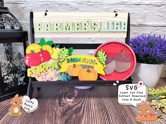 Farmer's Life Farm SVG Glowforge Laser Cnc Cut Decor - Etsy