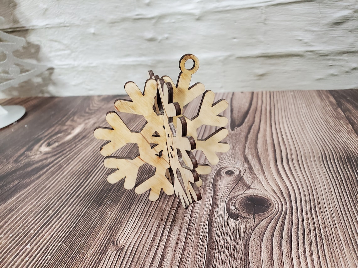 6 Design of 3D Snowflake SVG for Glowforge or Laser Cut CNC Decor ...