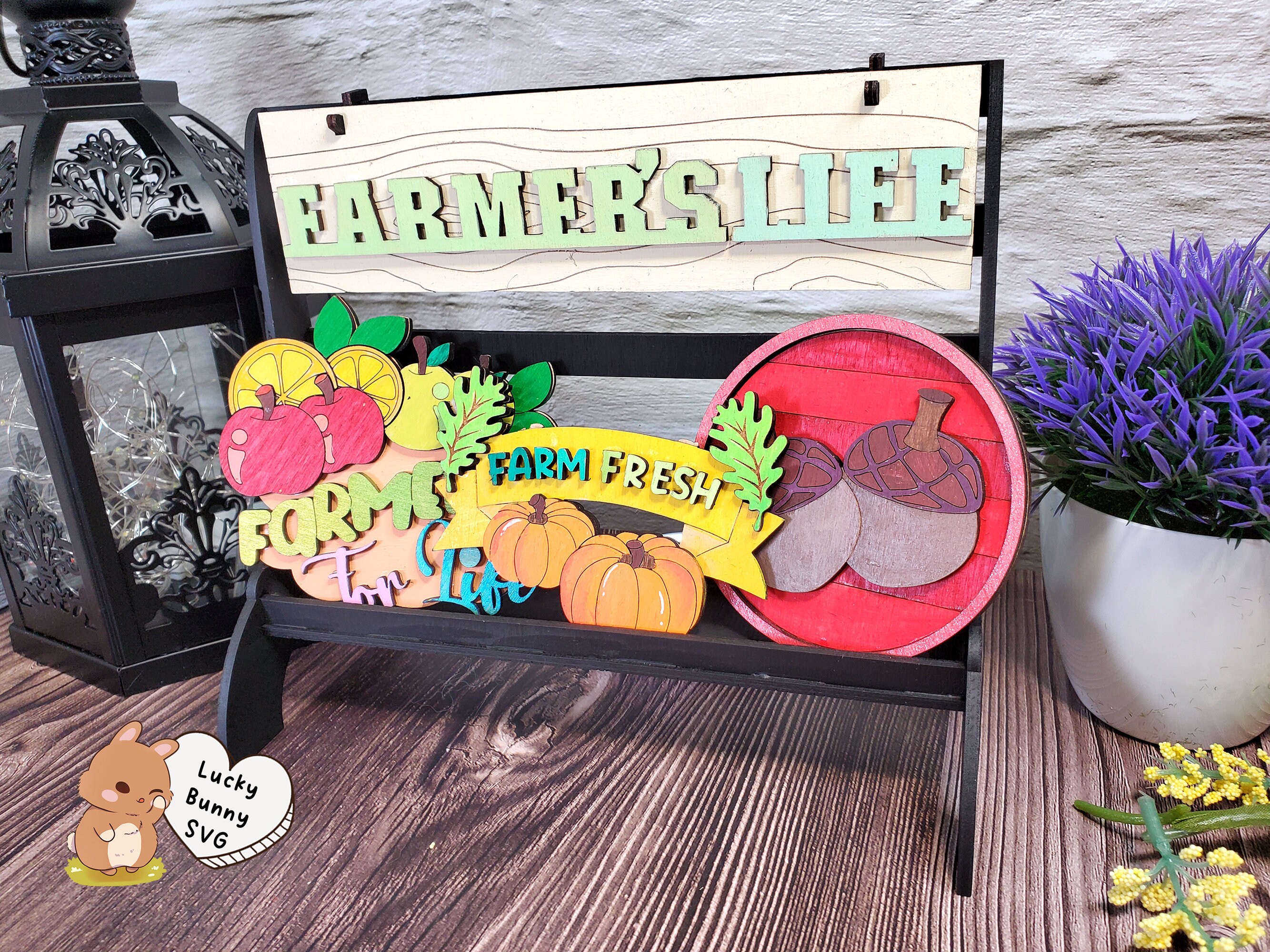 Farmer's Life Farm SVG Glowforge Laser Cnc Cut Decor Digital Files ...