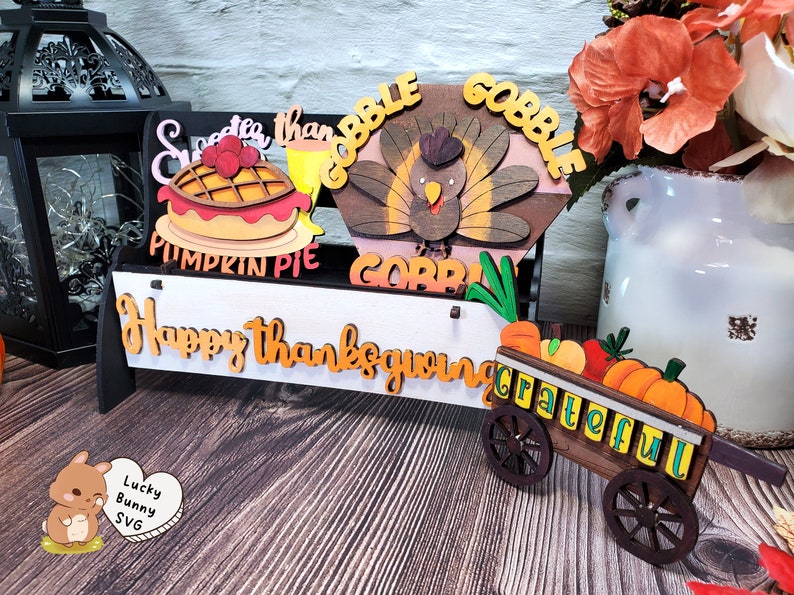 Happy Thanksgiving SVG Glowforge Laser Cnc Cut Decor Digital Files ...