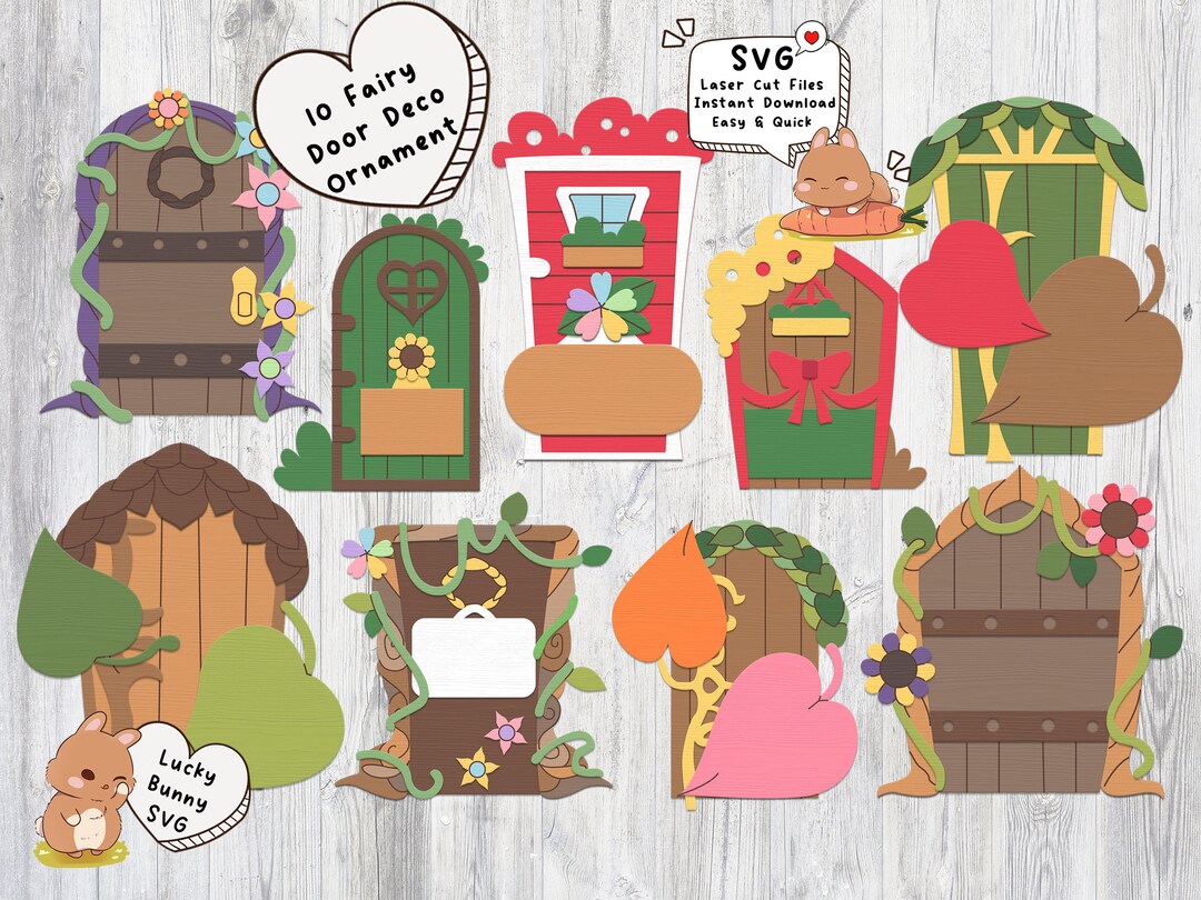 Fairy Tale Door SVG: Laser Cut Ornament, Glowforge Files (digital ...