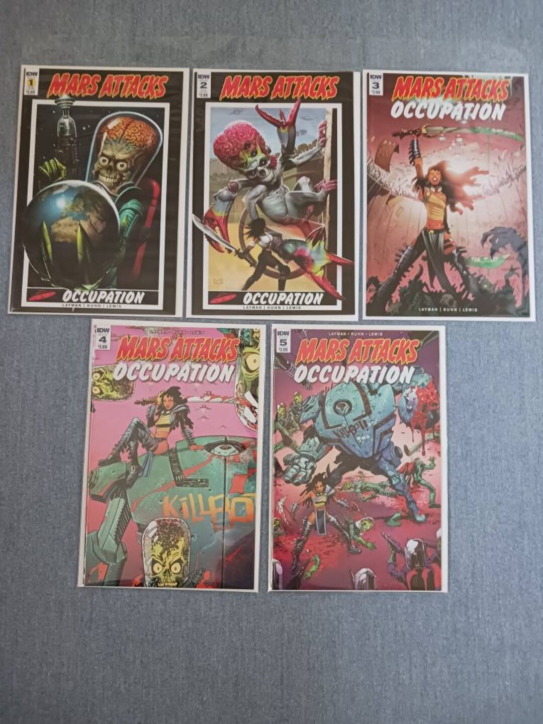 Mars Attacks: Occupation, Comic Books 1-5, Complete Series - Etsy