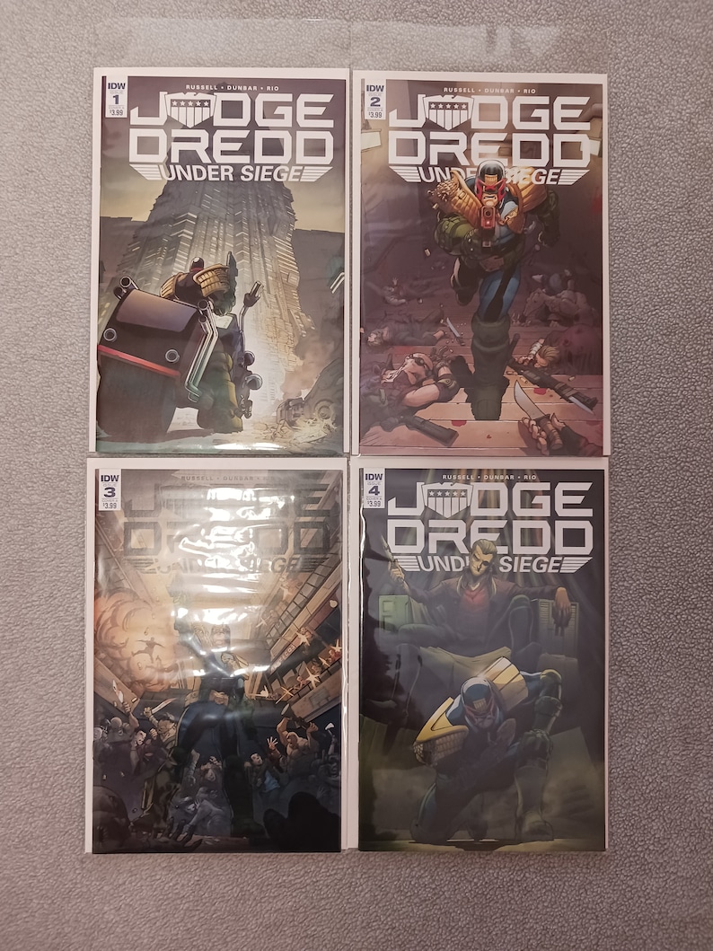 Judge Dredd: Under Siege, Comic Books #1-4, Complete Series - Etsy