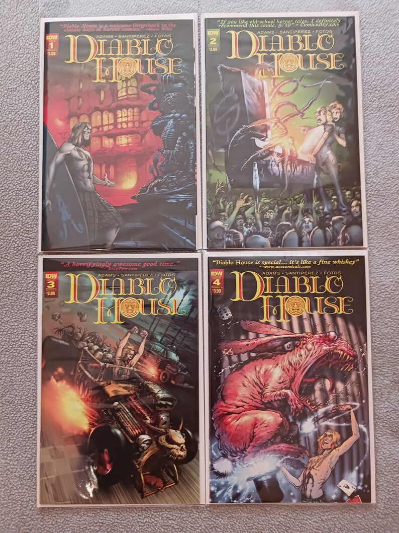 Diablo House, Comic Books #1-4, Complete Horror Anthology - Etsy