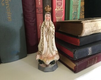 Our Lady of Fatima Vintage Statue - Etsy