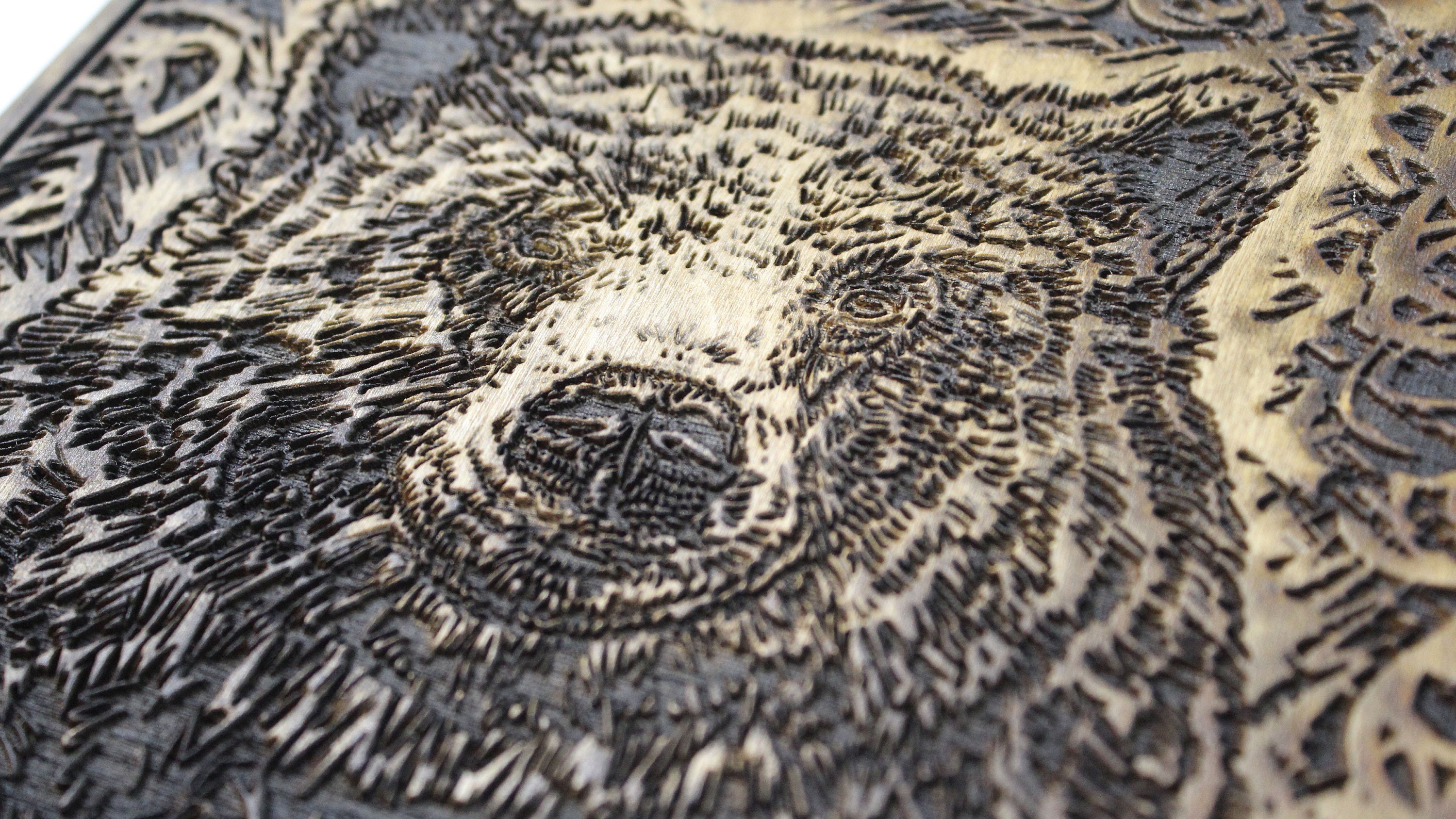 Bear - Engraved Wood Wall Art 8x10 - Etsy