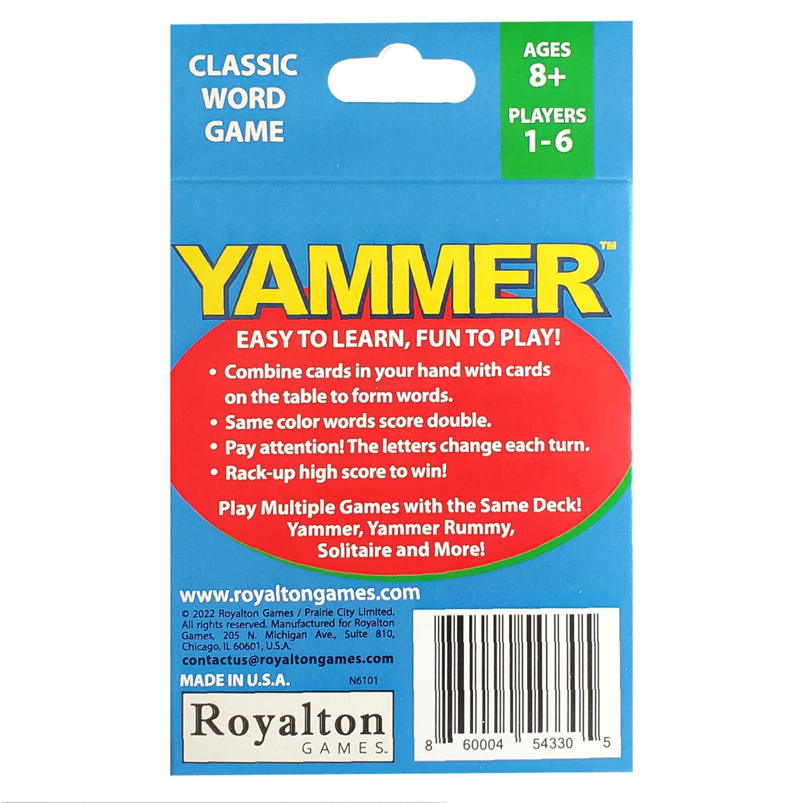 Yammer Card Game Fun Word Card Game For Kids Adults And Family Game