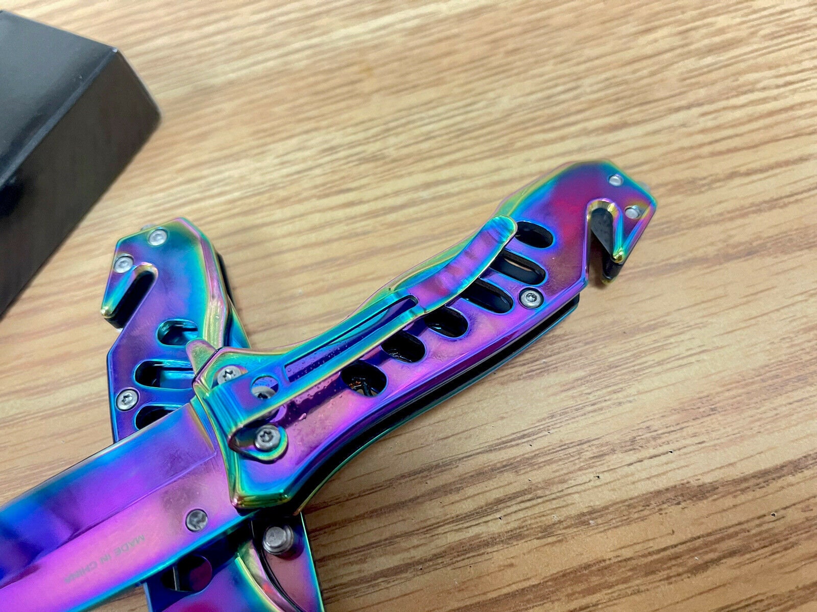 6.75rainbow Tactical Spring Assisted Blade EDC Folding Pocket | Etsy