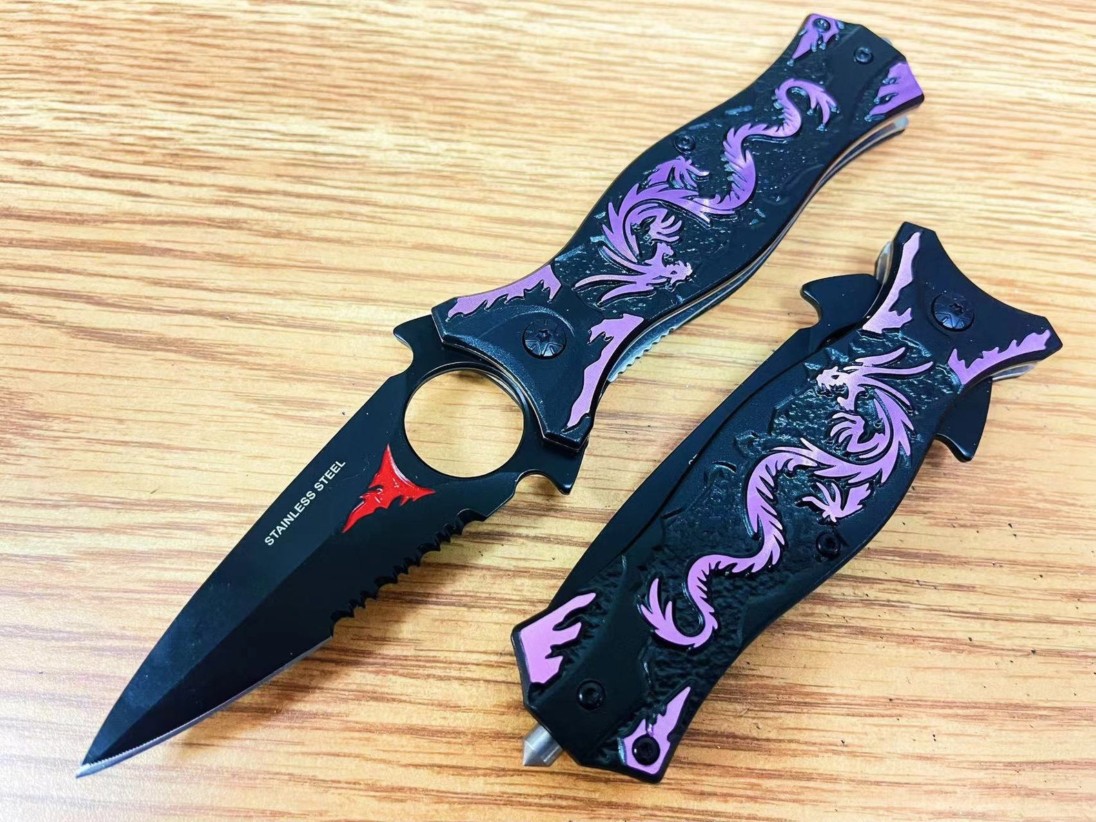 8purple Dragon Tactical Spring Assisted Open EDC Blade - Etsy