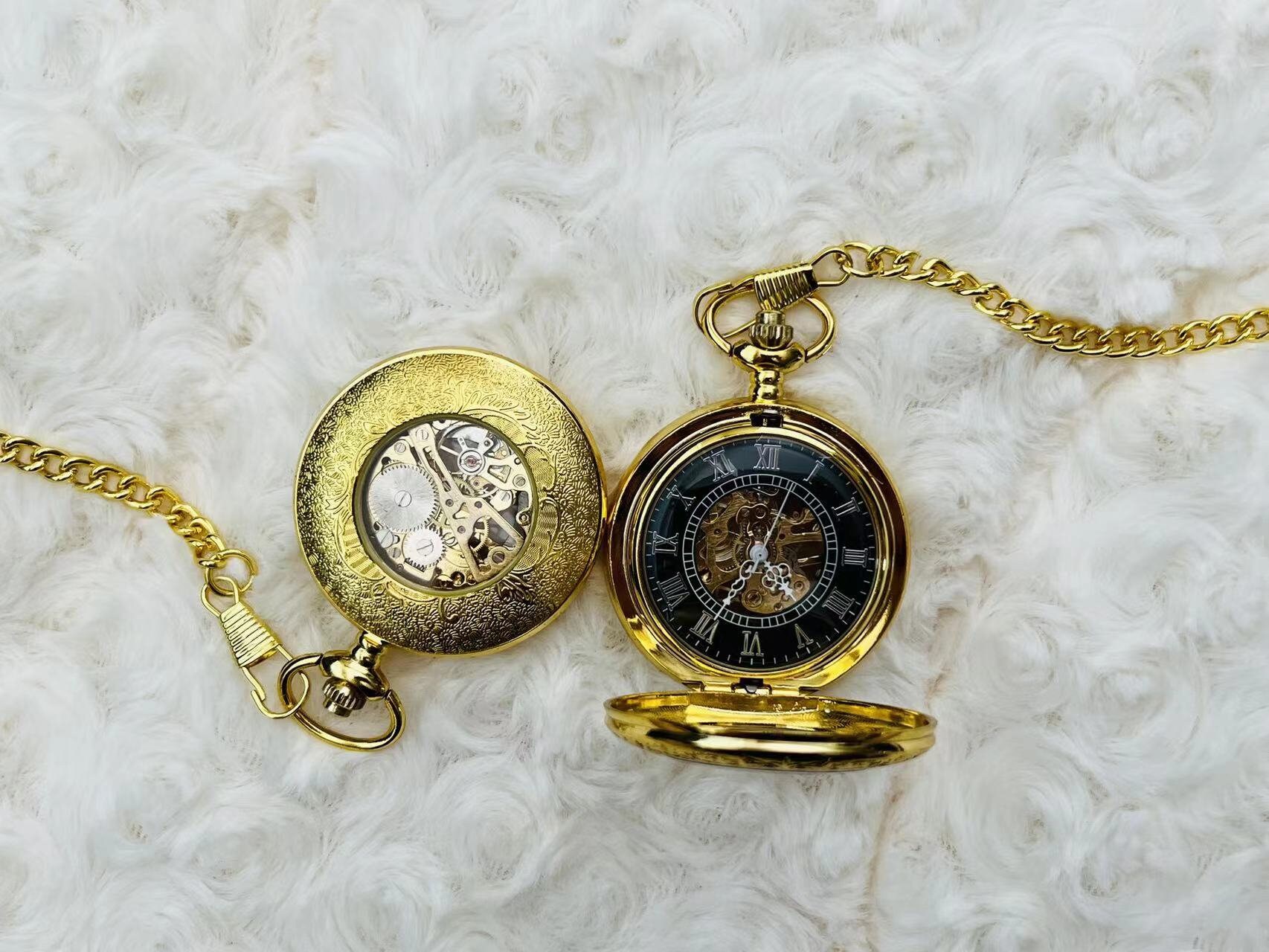 Vintage Golden Mechanical Hand Winding Pocket Watch Pendant - Etsy