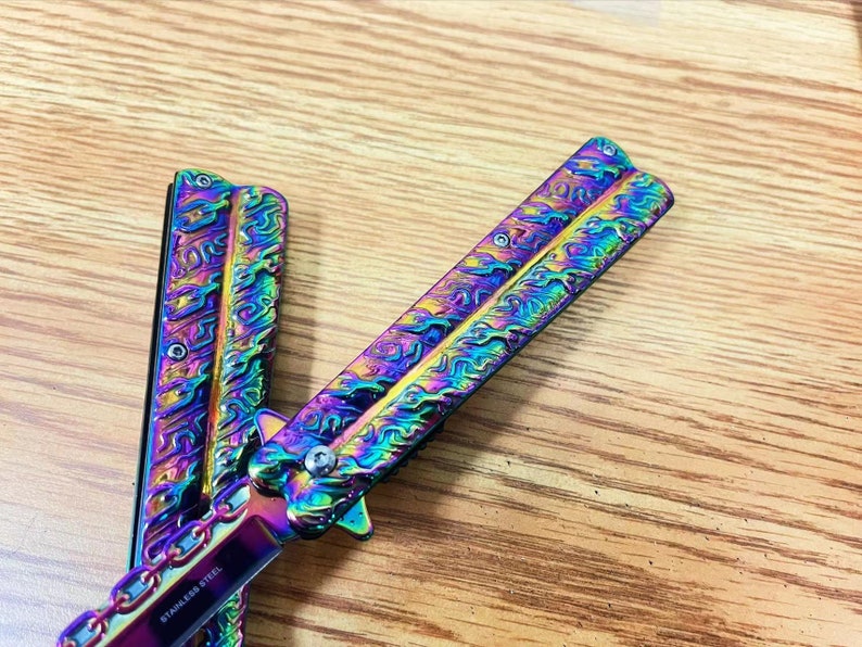 8.5 Lexury Tactical Chain Design Rainbow Spring Assisted - Etsy