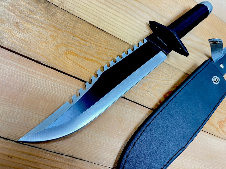 15" Two Tone Blade Rambo Survival Hunting Knife With Survival Kits - Etsy