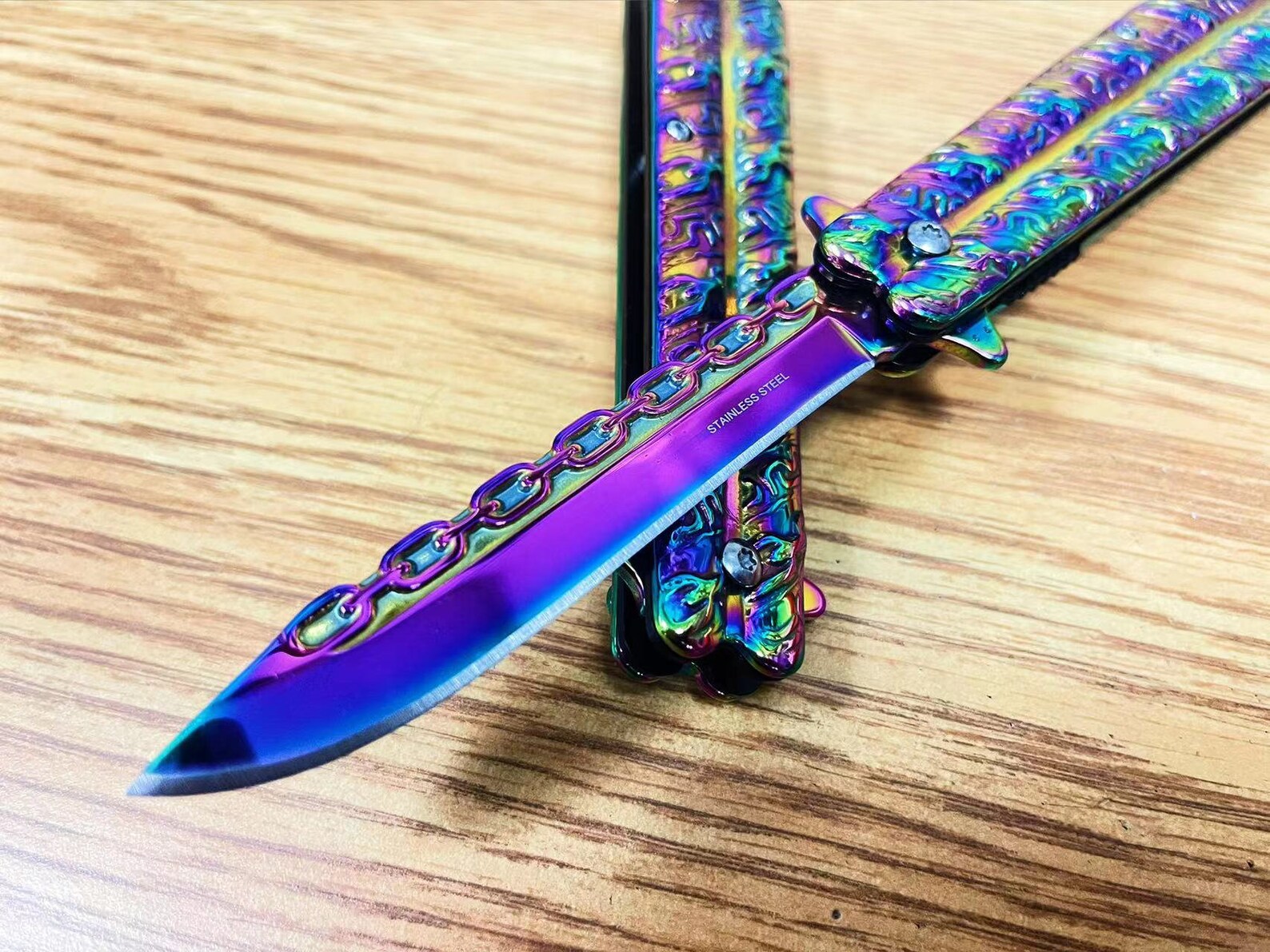 8.5 Lexury Tactical Chain Design Rainbow Spring Assisted - Etsy