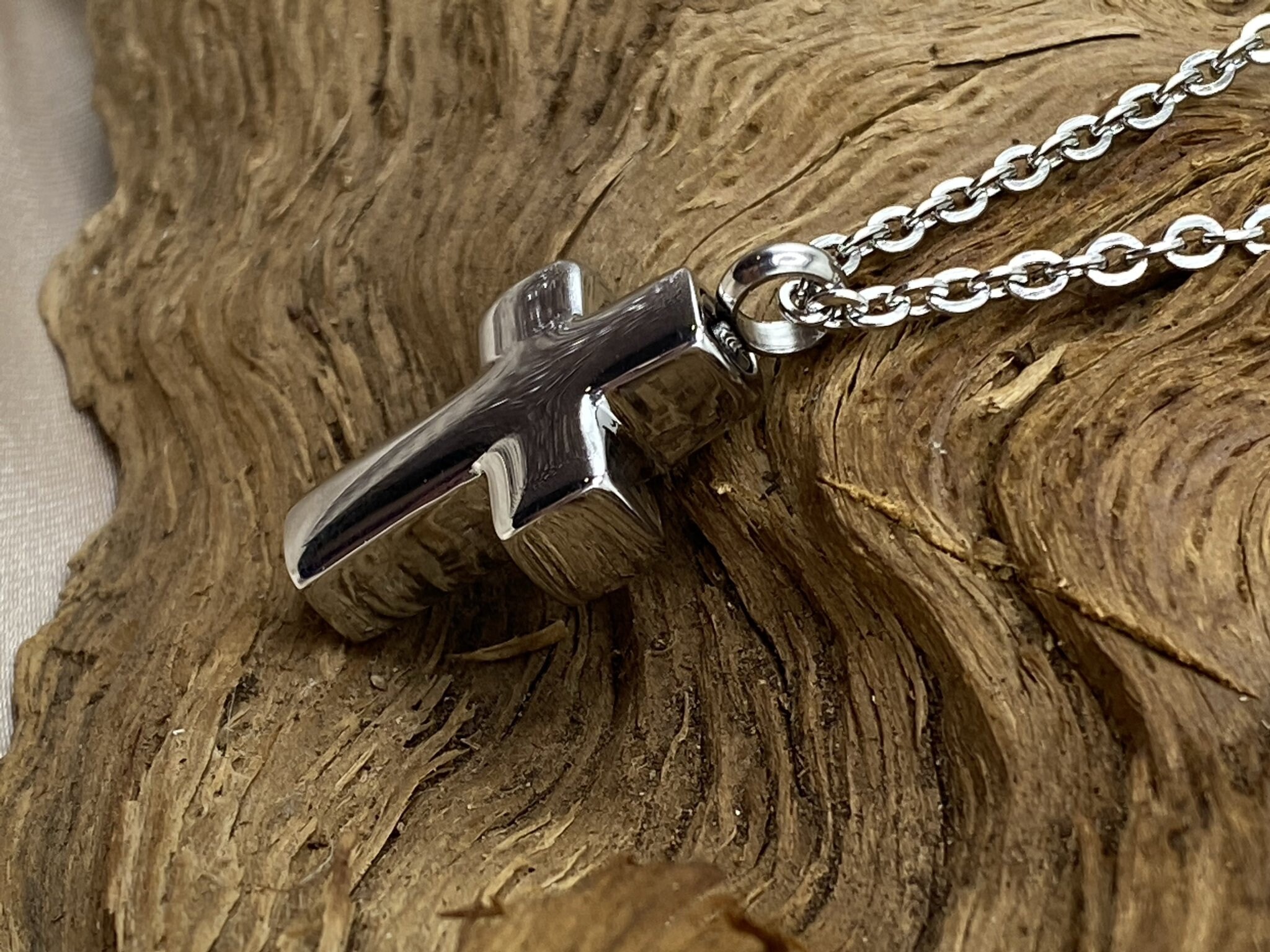 Personalized Cross Necklace Silver Cross Locket Cremate - Etsy