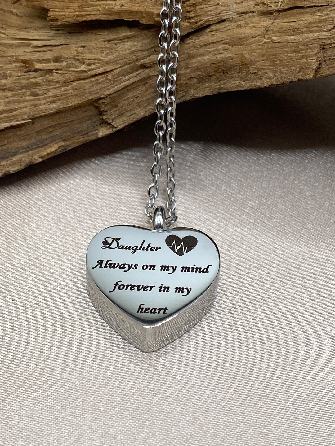 Heart Ash Locket For Daughter Memorial Un Locket Cremation Etsy
