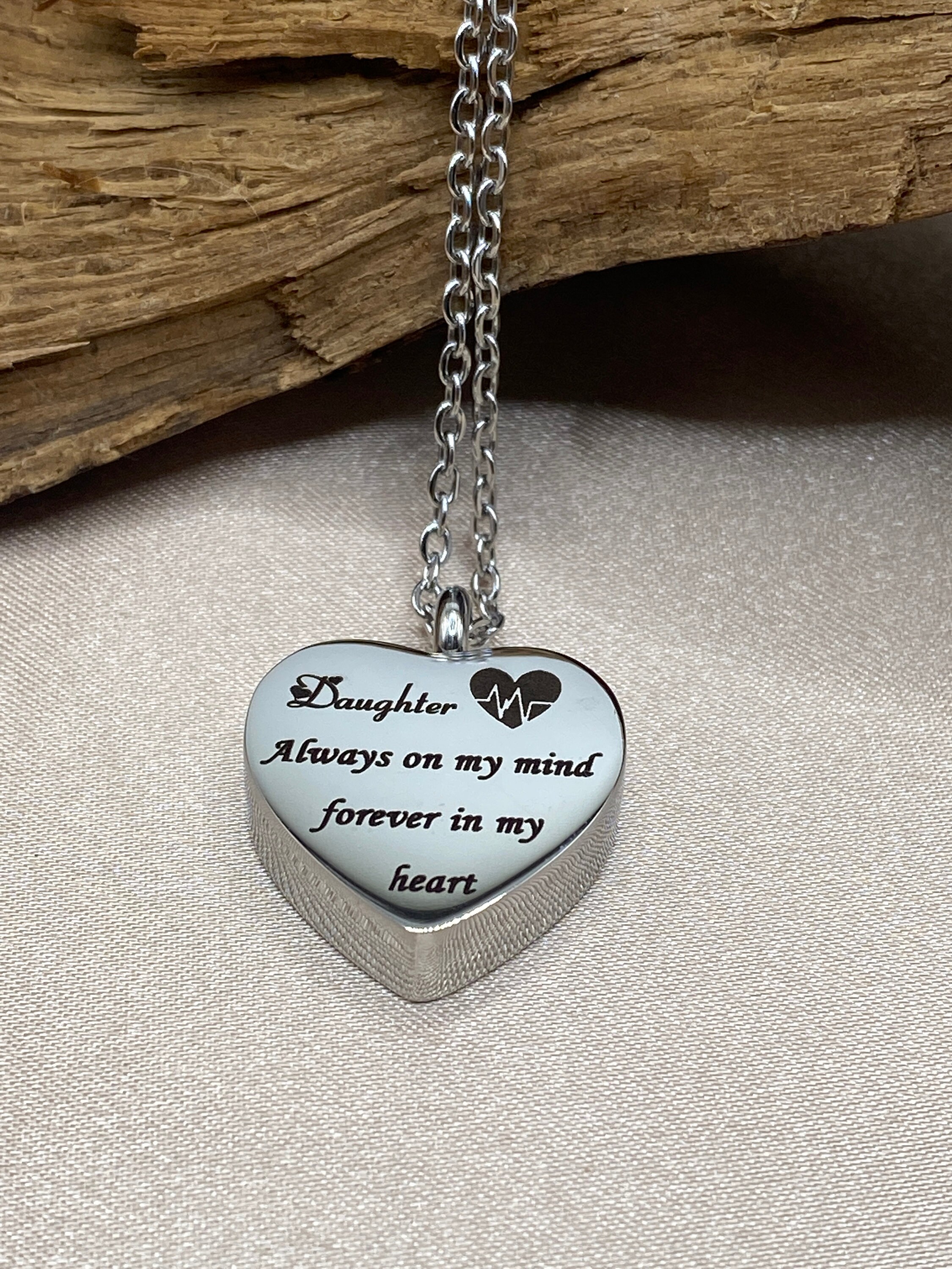 Heart Ash Locket for Daughter Memorial Un Locket Cremation - Etsy