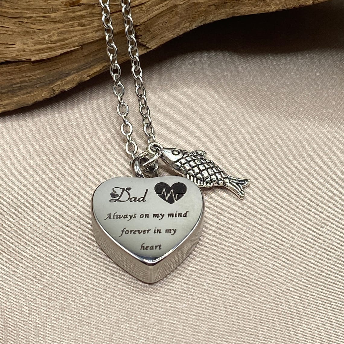 Fishing in Heaven Memorial Urn Jewelry Fish Urn Necklace - Etsy