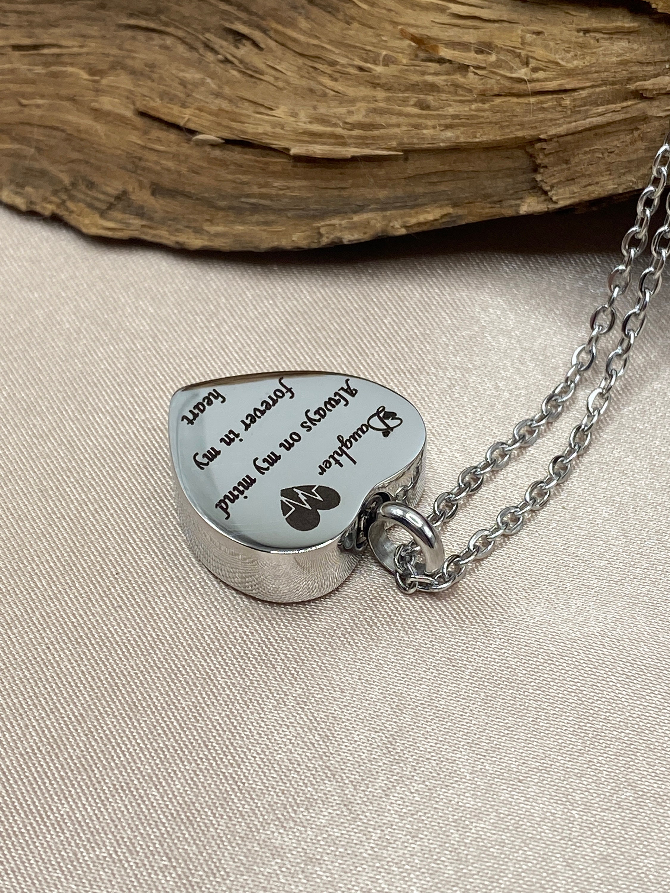 Heart Ash Locket for Daughter Memorial Un Locket Cremation - Etsy