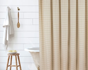 Grid Shower Curtain - Etsy
