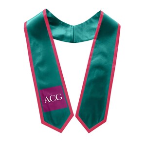 10 X Personalised Mitred Stoles With Satin Binding - Forest Green - Etsy