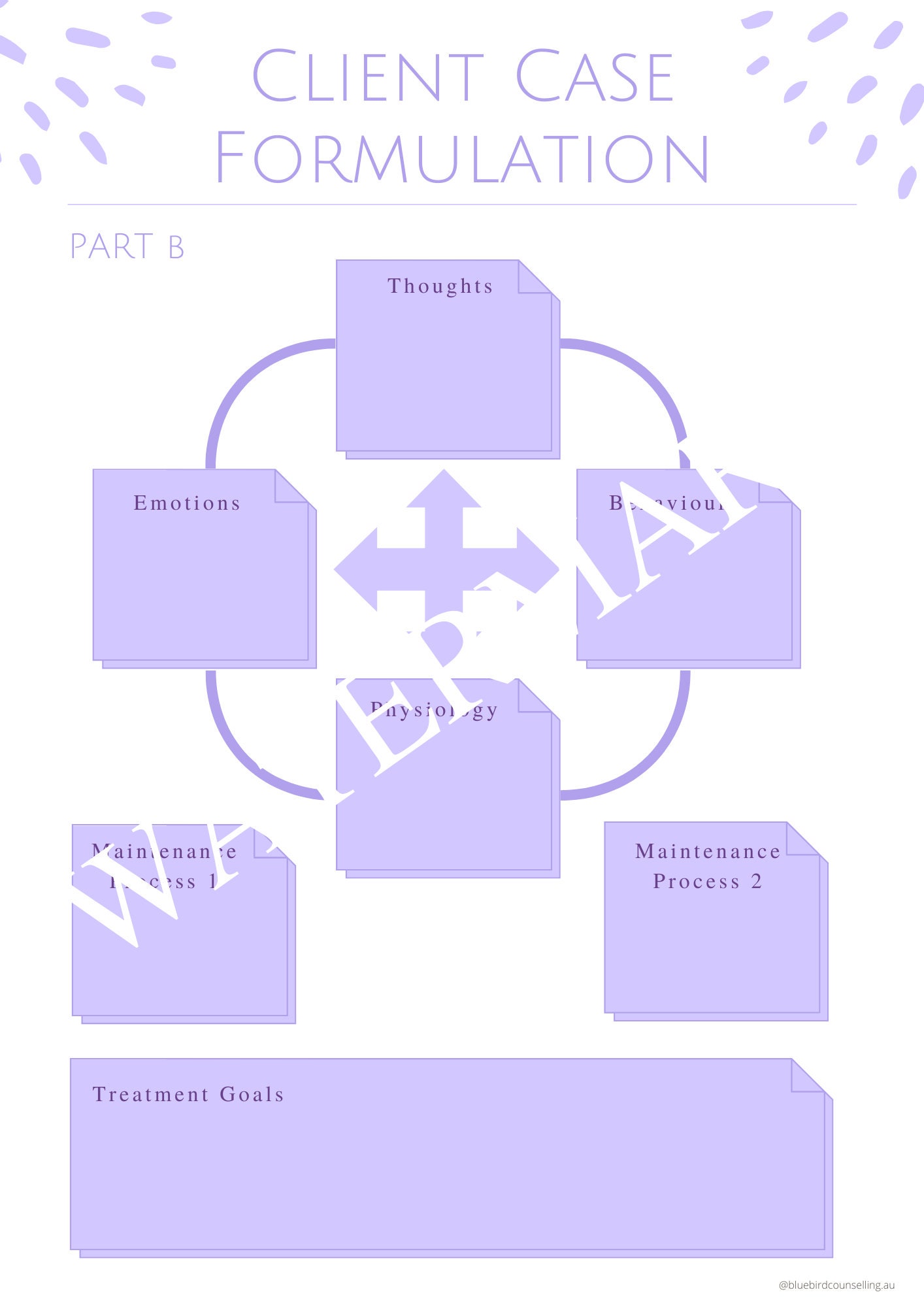 Pastel Purple Digital Client Case Formulation, Therapist Planner ...