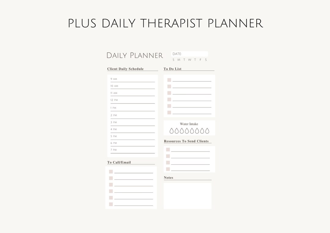 Daily Planner,therapist/counselor/counsellor Planner, Therapist ...