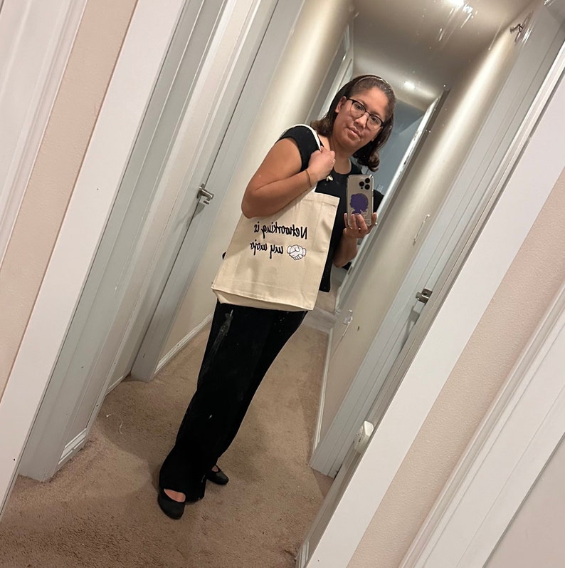 Tote Bag Networking Gift for Networkers Statement Bag Networking Quote ...