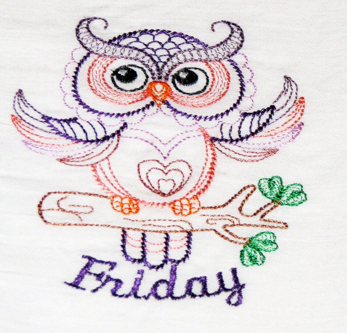7 Whimsical Owl Days of the Week Farmhouse Embroidered Flour - Etsy