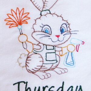 7 Whimsical Animals Spring Cleaning Days of the Week, Farmhouse ...