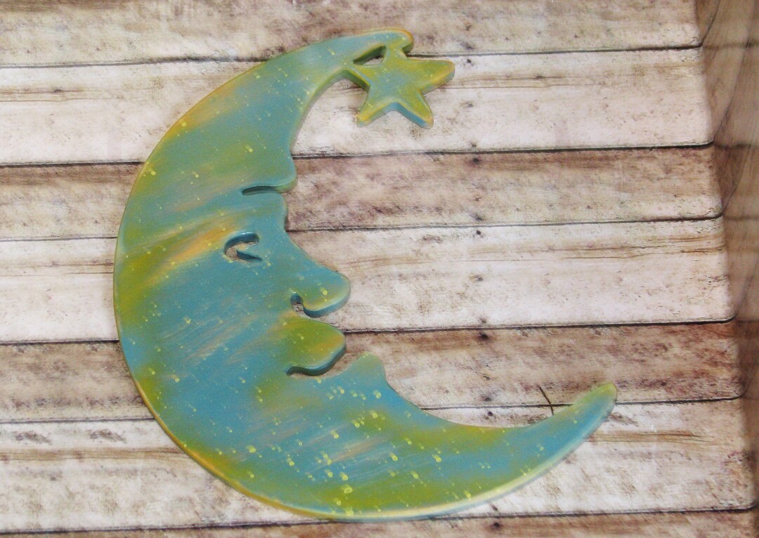 Half Moon Wall Hanging 10" Rustic Wood, Hand-crafted, Ready to Hang ...