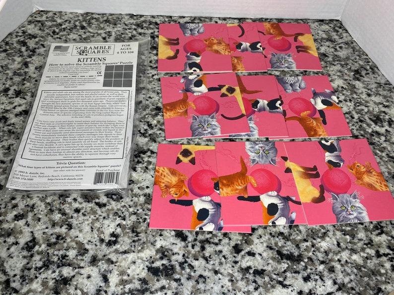 1995 Scramble Squares: Kittens Jigsaw Puzzle - Etsy